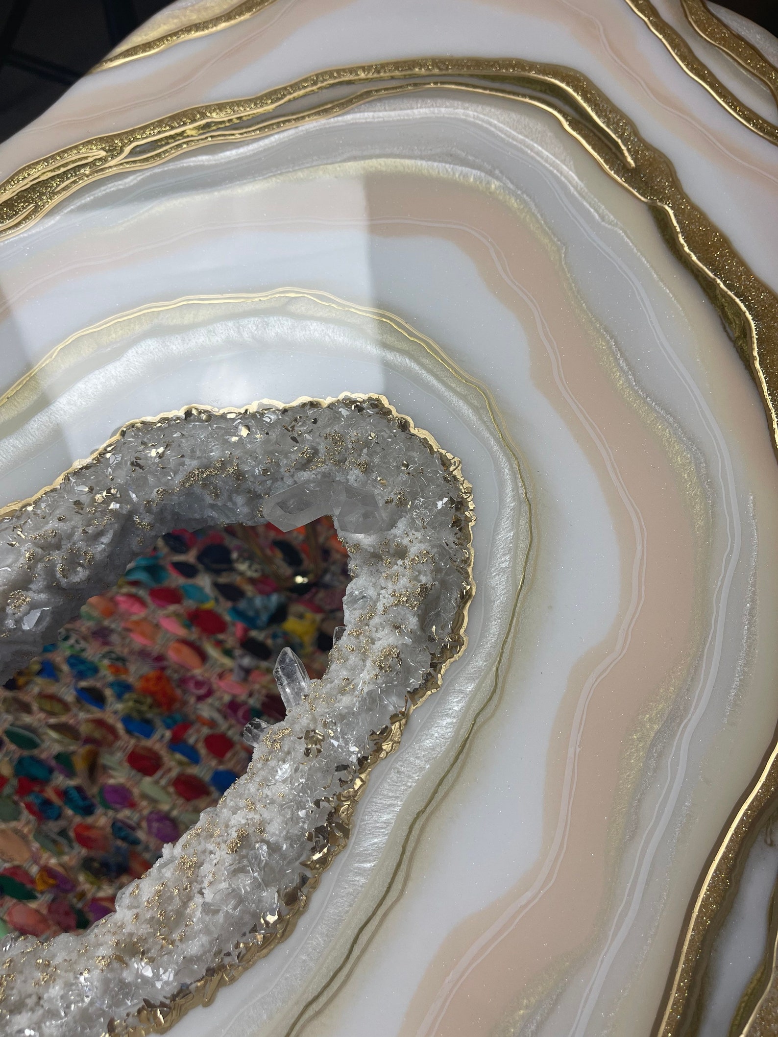 Custom Geode Inspired Coffee Table Resin Table Geode Art - Etsy