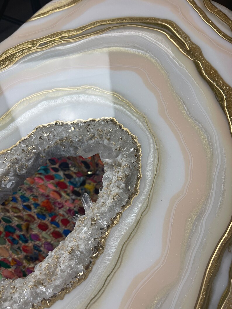 Custom Geode Inspired Coffee Table Resin Table Geode Art - Etsy