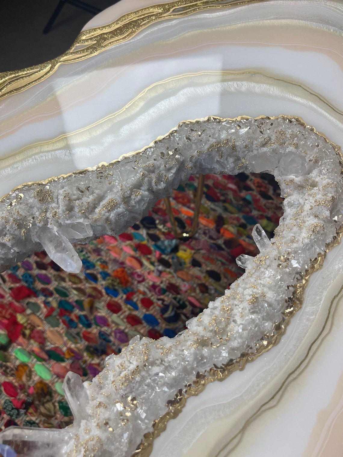 Custom Geode Inspired Coffee Table Resin Table Geode Art - Etsy