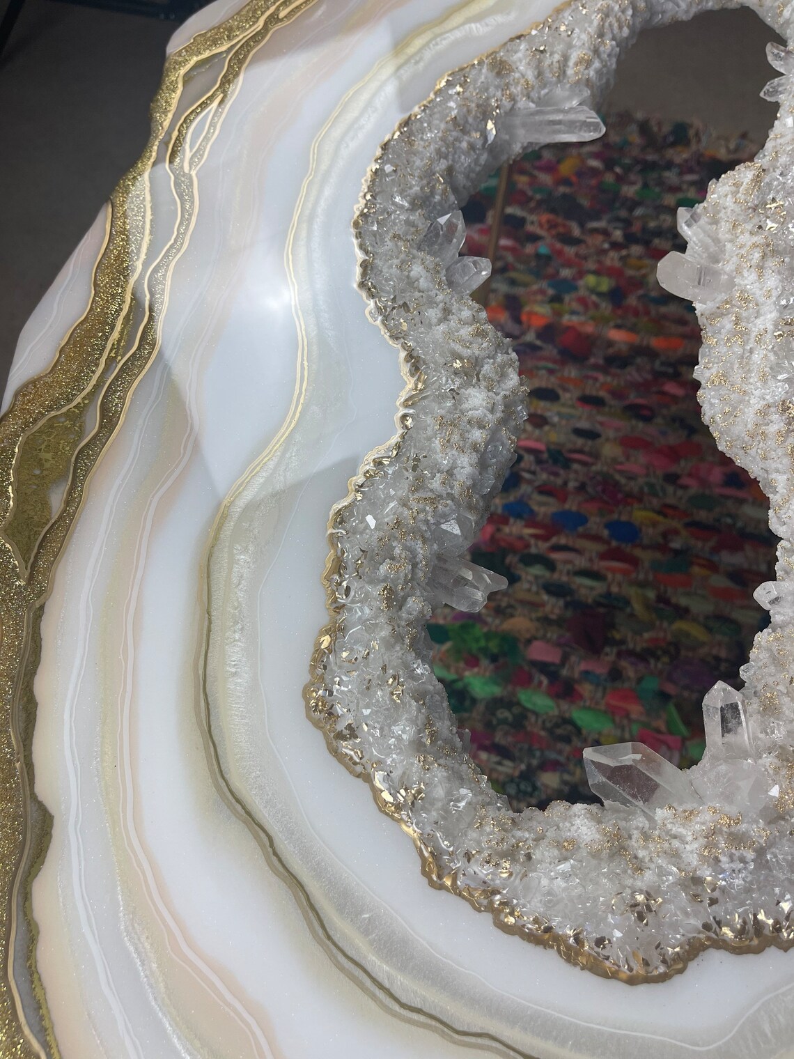 Custom Geode Inspired Coffee Table Resin Table Geode Art - Etsy