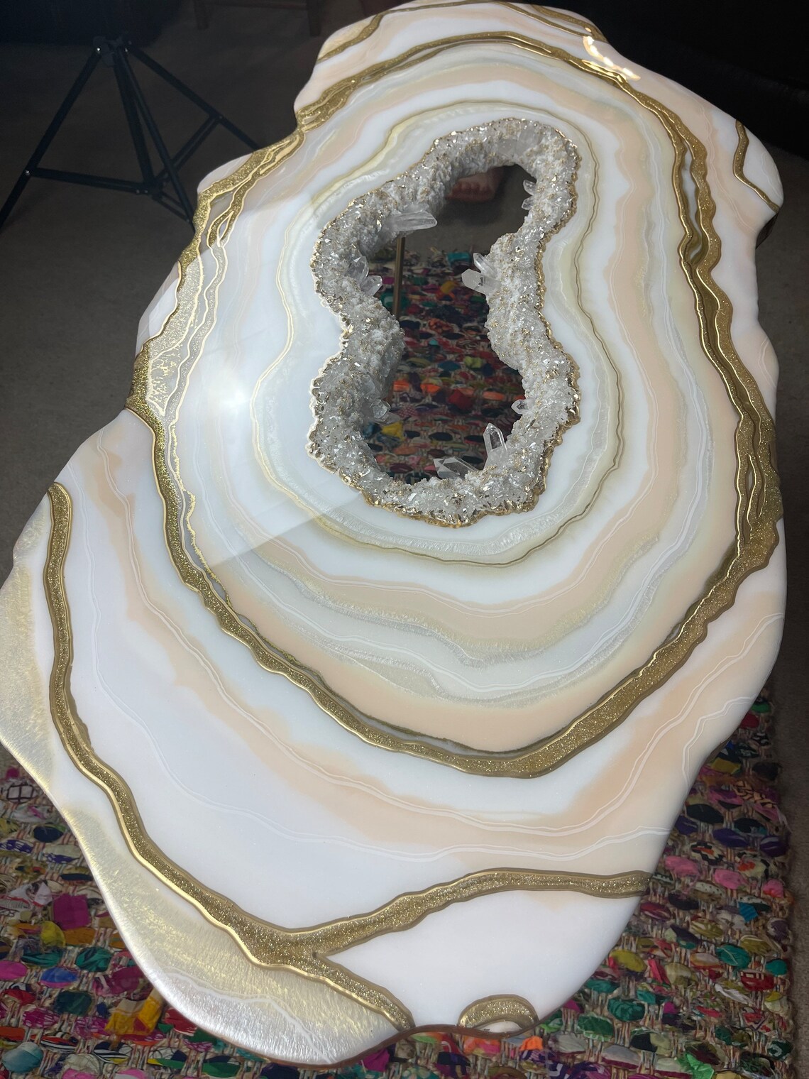 Custom Geode Inspired Coffee Table Resin Table Geode Art - Etsy