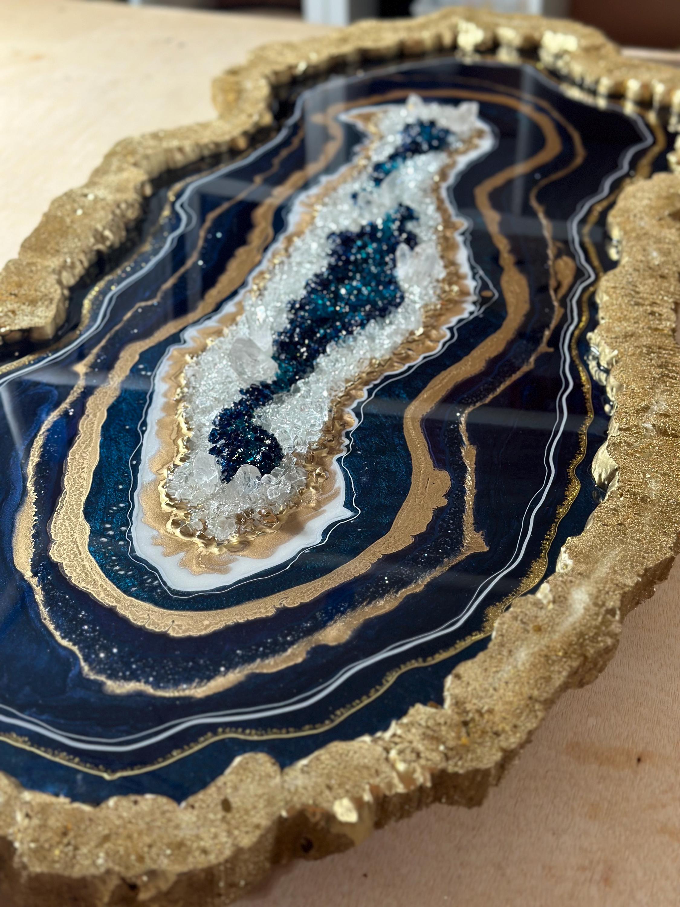 Sapphire - Custom Geode Inspired Wall Piece Approximately 48” X 24” - Etsy