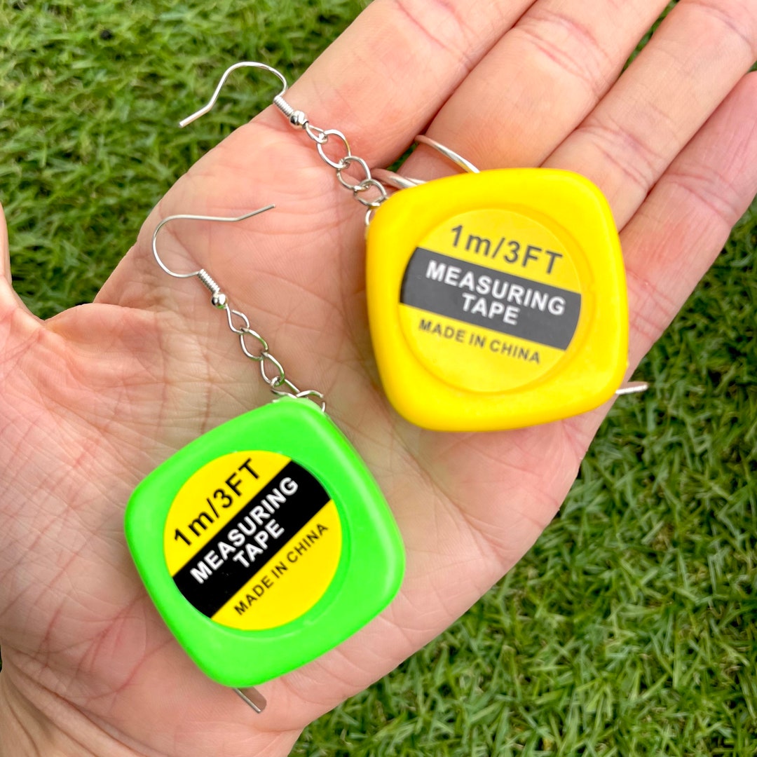 Quirky Tape Measure Earrings: Mismatched Novelty Earrings - Etsy