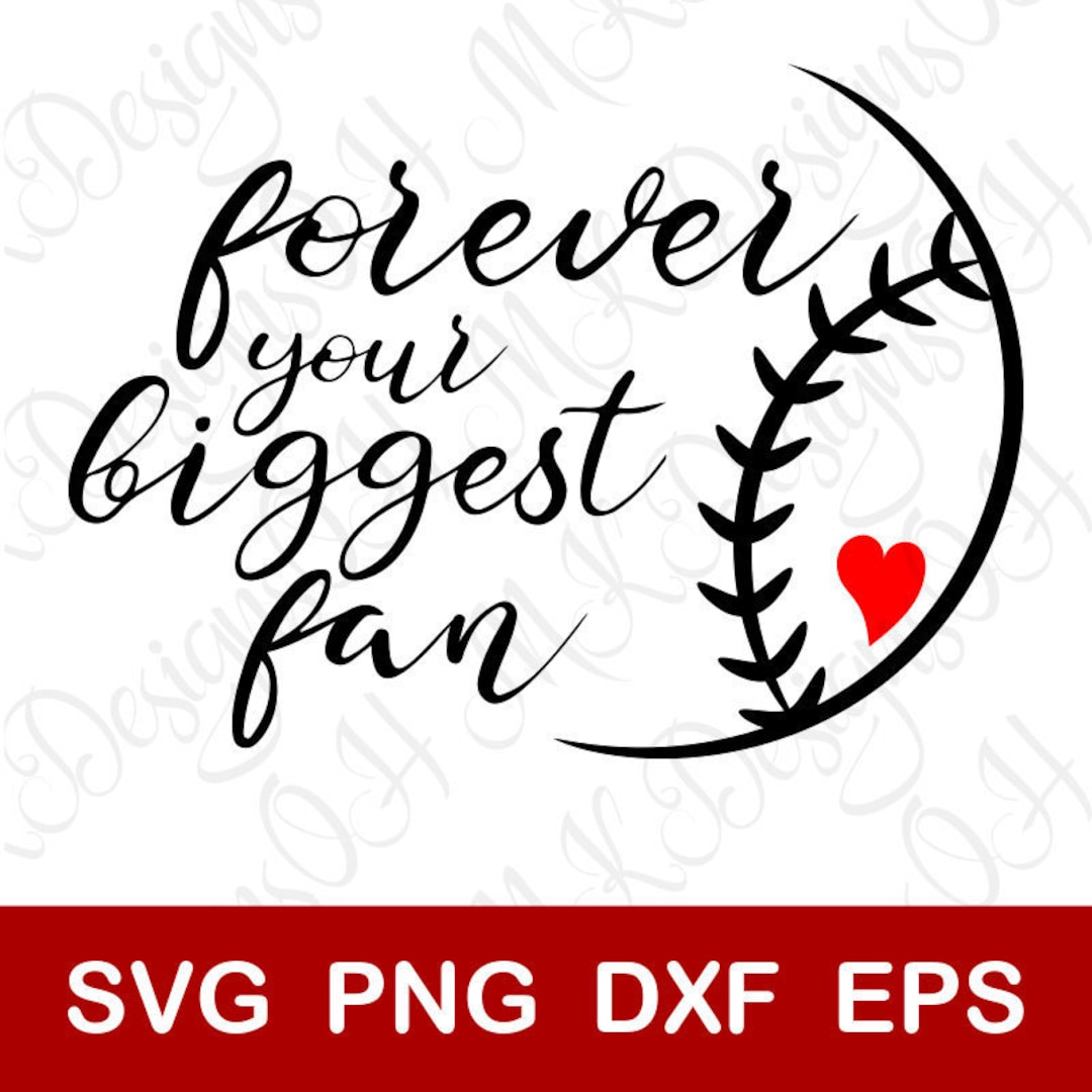 Biggest Fan Baseball Softball SVG, Family Shirt Design (digital ...