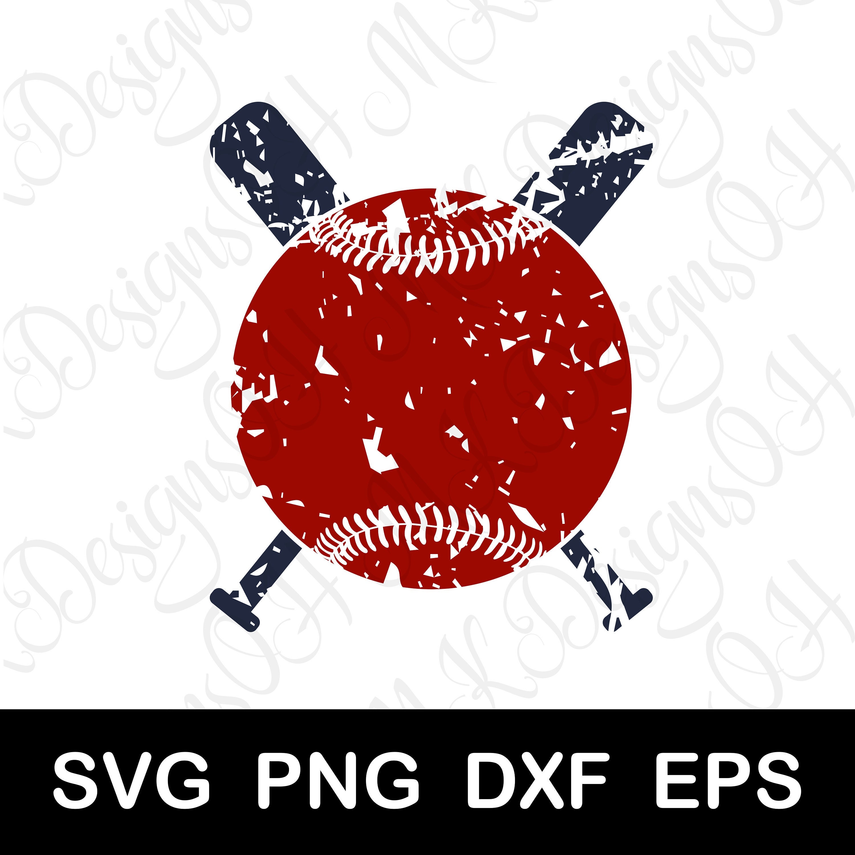 Distressed Baseball SVG, Cut File for Cricut and Silhouette, Digital ...