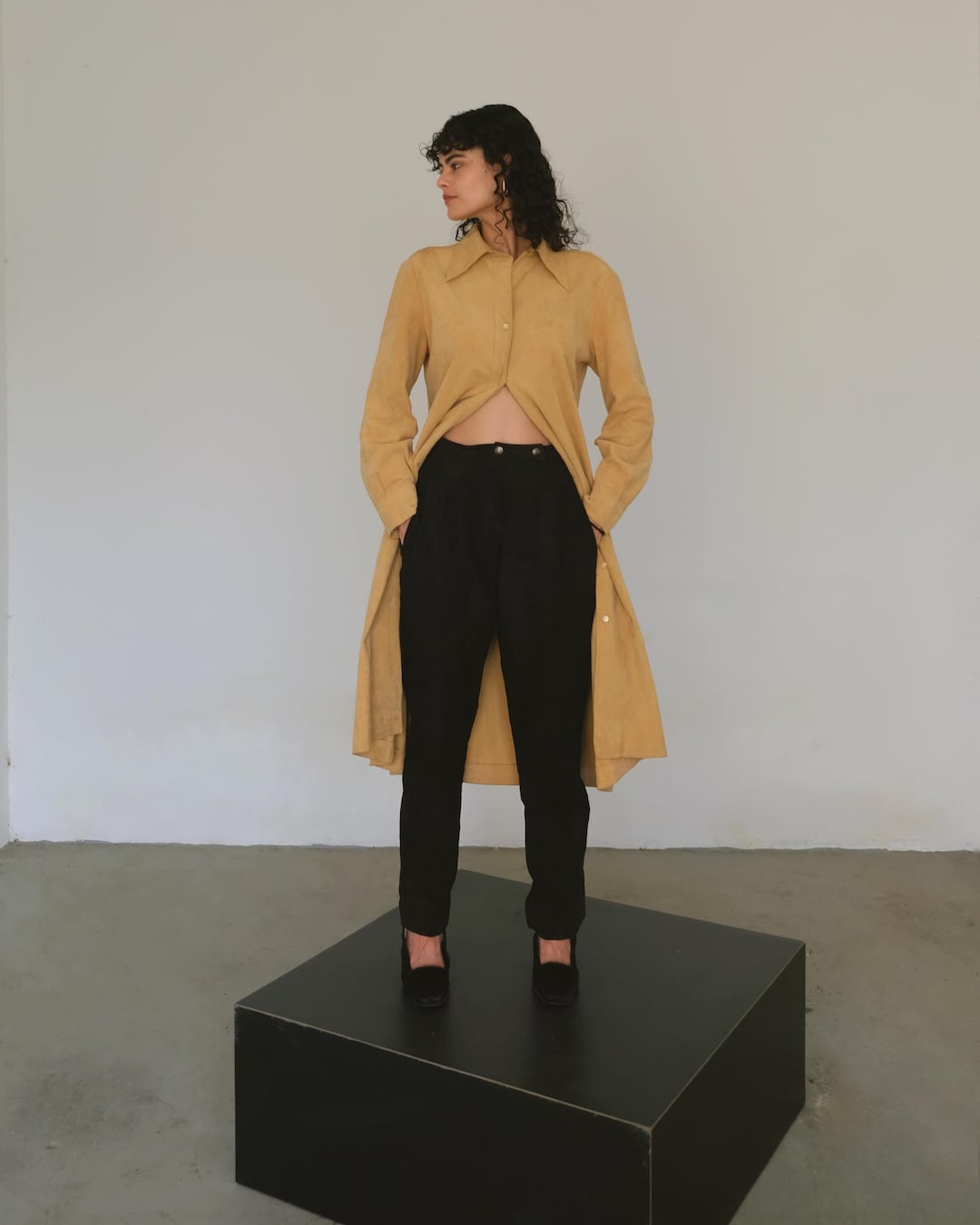 1970s Halston Ultra Suede Camel Color Shirt Dress / Jacket - Etsy