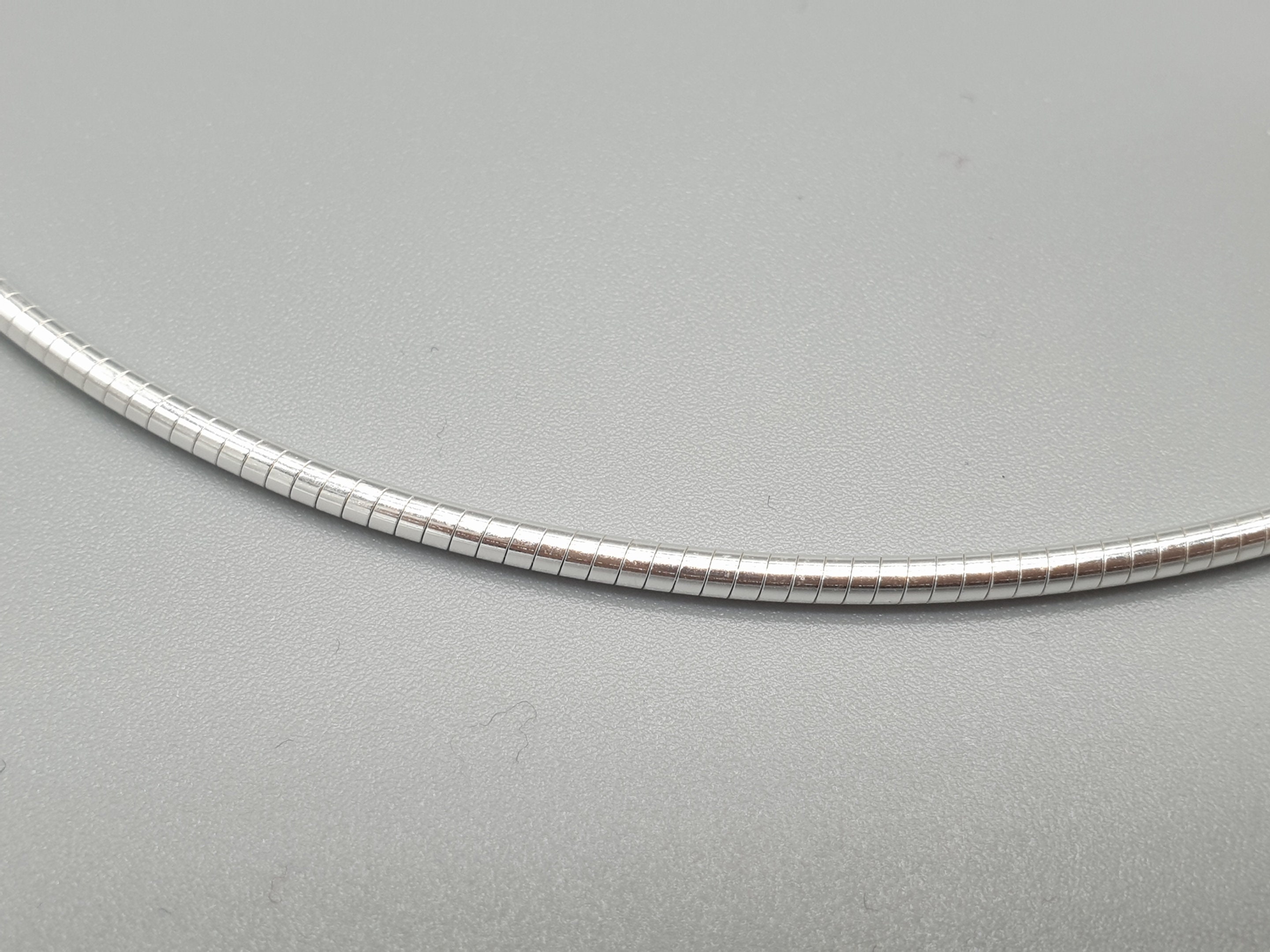 925 Sterling Silver Omega Chain Snake Wire Choker Necklace - Etsy