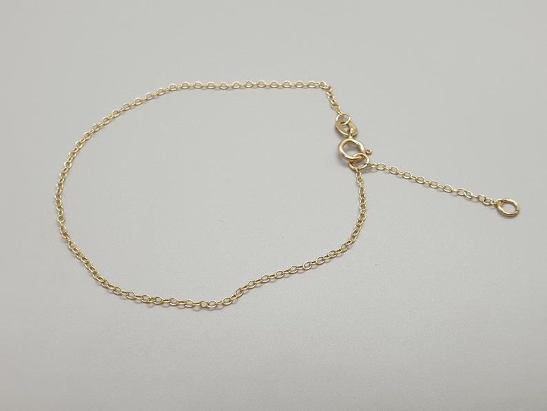 9ct 9K Yellow Gold 1.2mm Fine Trace Chain Bracelet 6.5 | Etsy