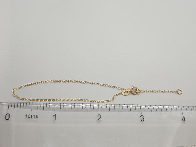 9ct 9K Yellow Gold 1.2mm Fine Trace Chain Bracelet 6.5 | Etsy