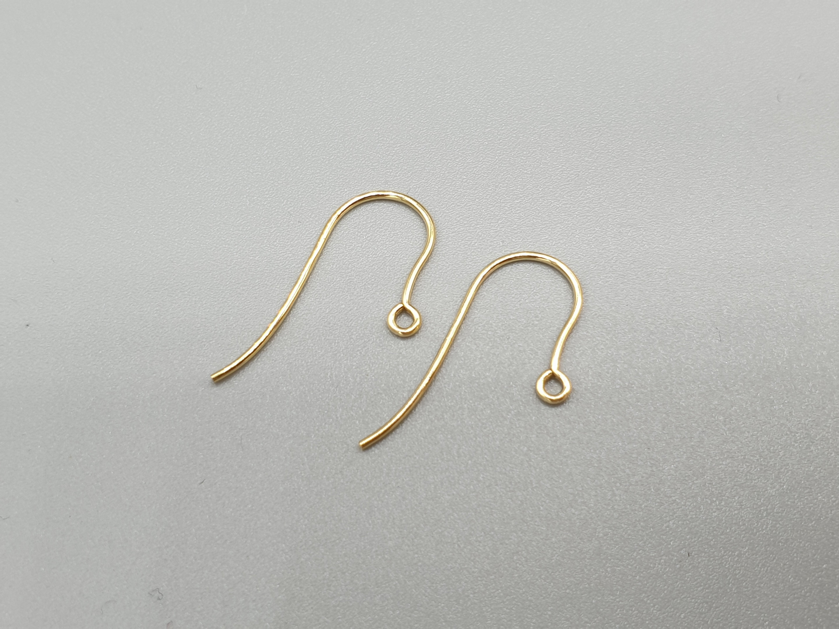 Pair of 9ct 9K Yellow Gold Earring Hook Settings Ear Wire - Etsy UK