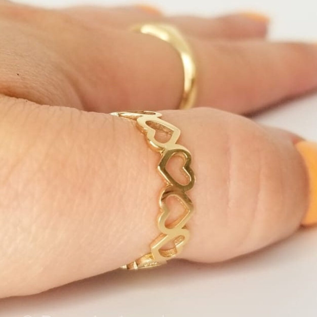 18K HEART to HEART Ring - Etsy