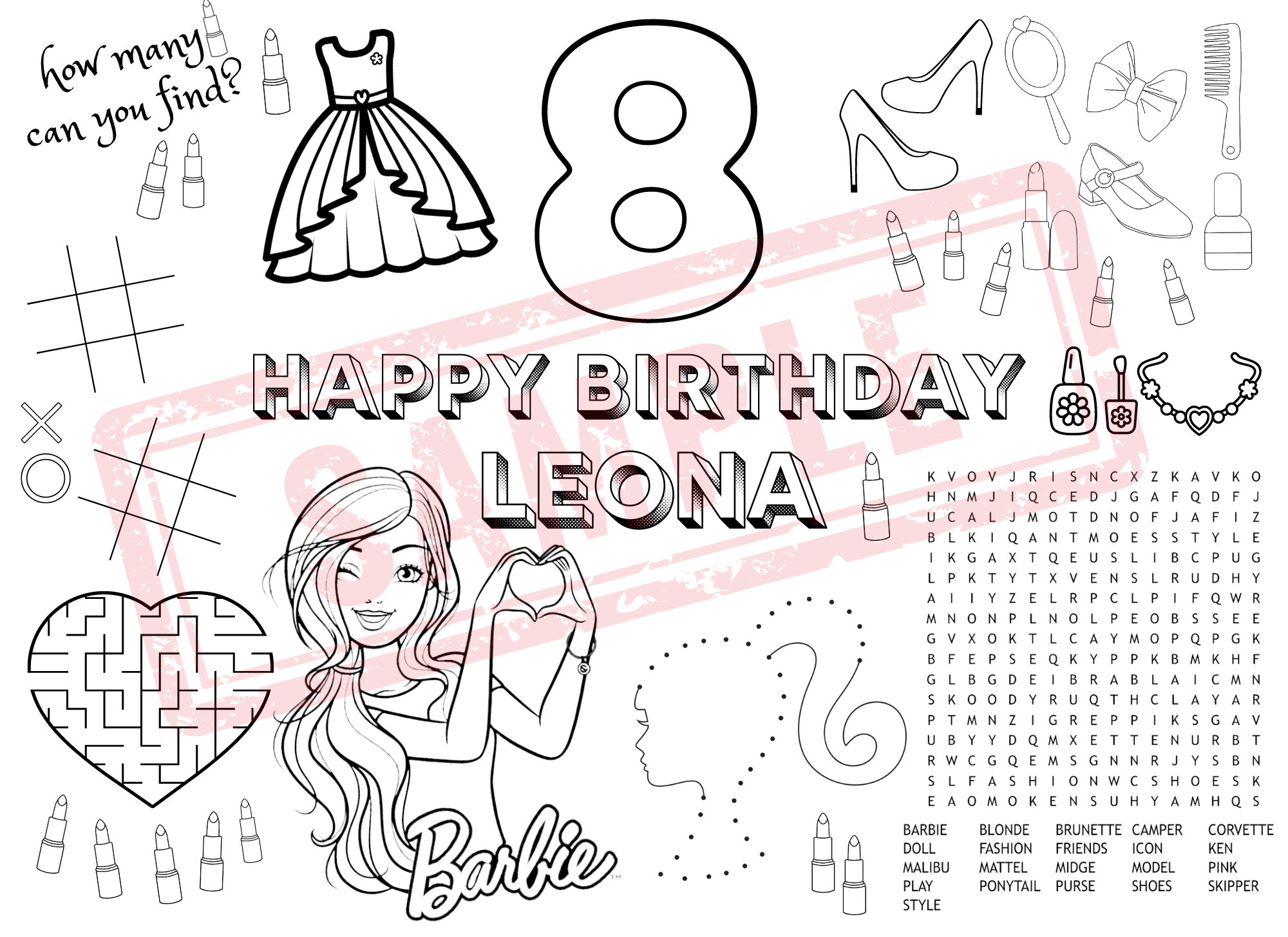 Barbie Birthday Printable Download - Etsy