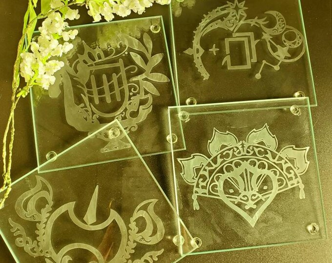 FFXIV Etched Coasters - Etsy