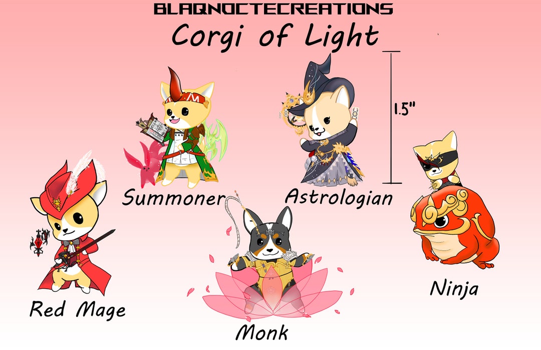 Corgi of Light: FFXIV Charms [ver. 2] - Etsy