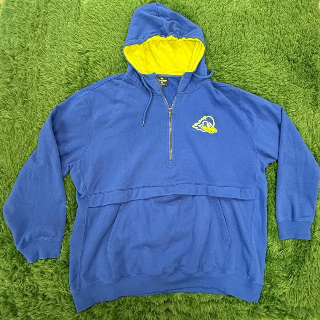 University of Delaware Blue | Yellow Pullover Sweatshirt Hoodie Sz XXXL ...