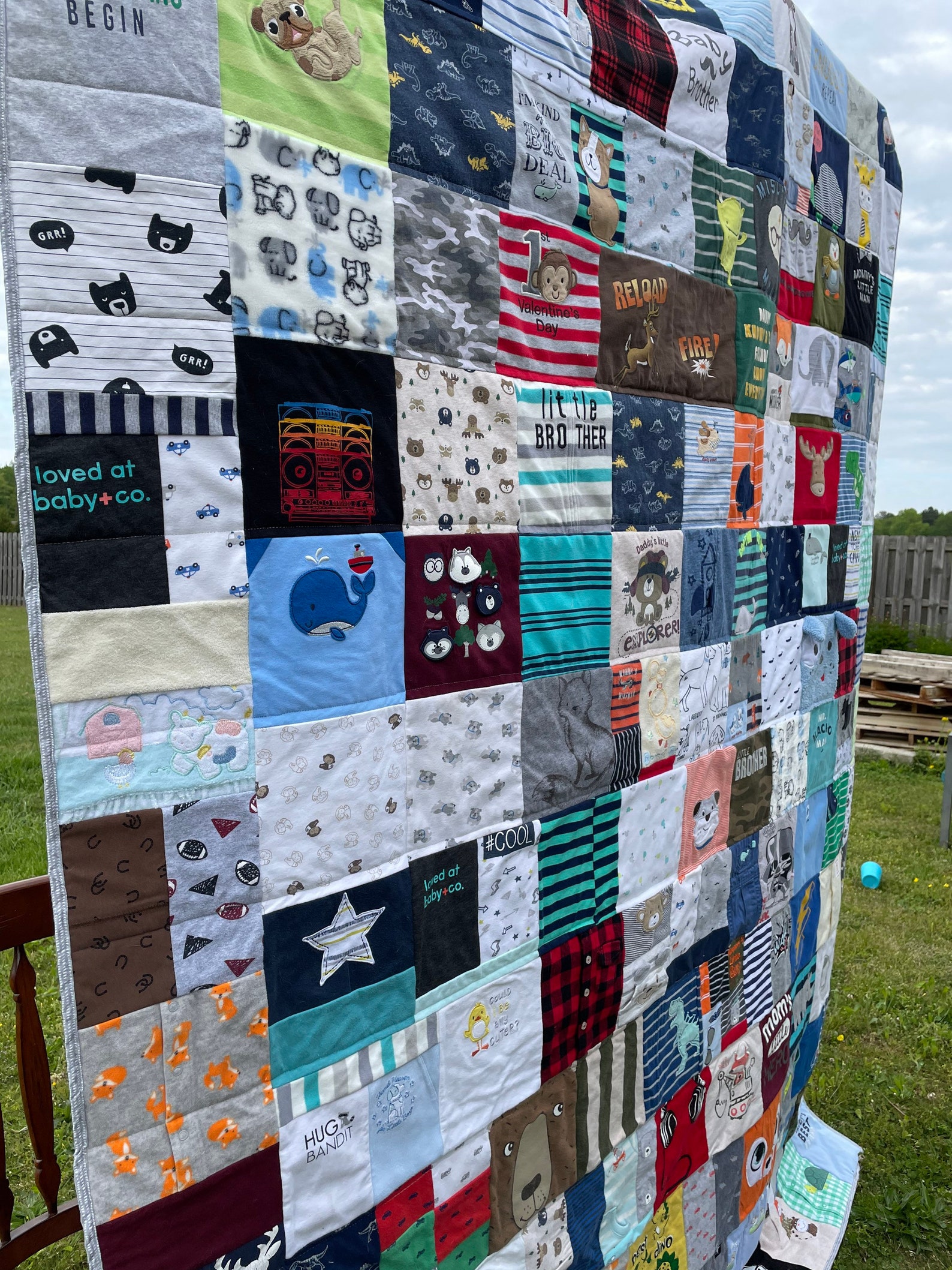 Childs Memory Quilt, Quilt, Kids Quilt, Baby Quilt, Memory Quilt ...