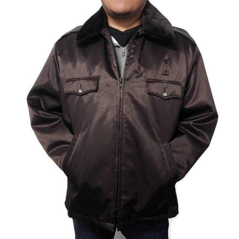 Vintage Shiny Brown Jacket Flying Cross by Fechheimer Union Made in the ...