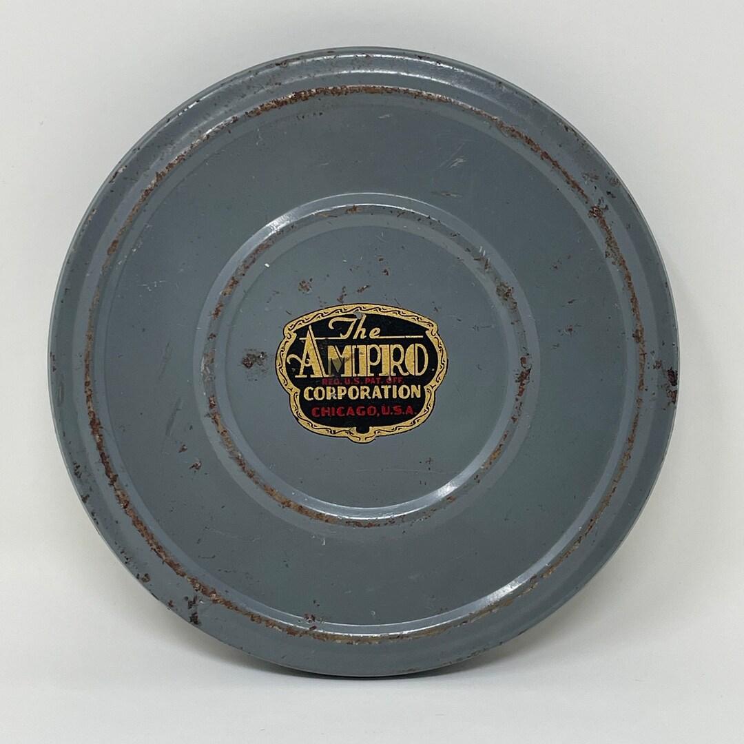 Vintage Metal Tin Canister Film Reel the Ampro Corporation Chicago Il ...