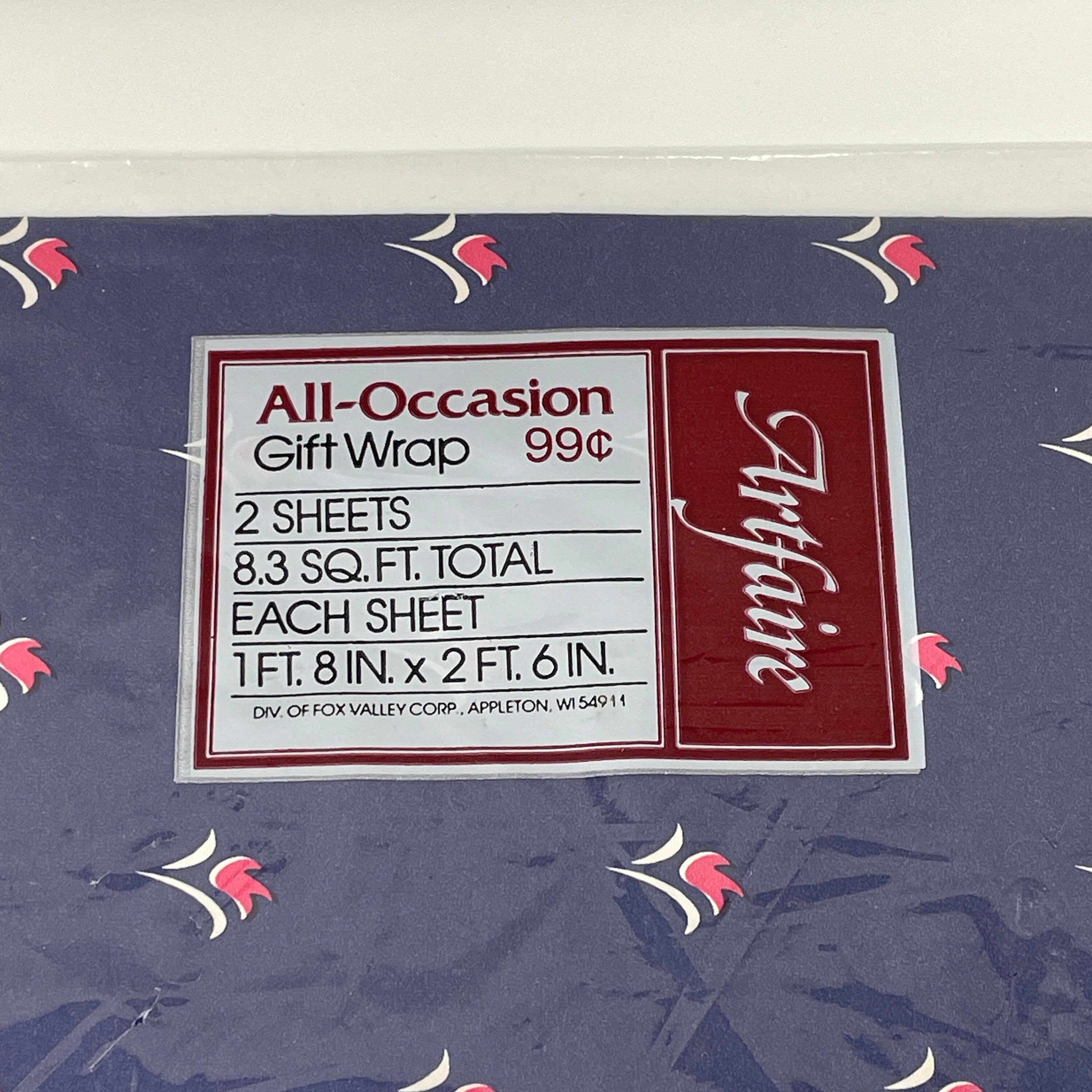 Vintage Y2K Unique Green and Blue Patterned Wrapping Paper in Package ...