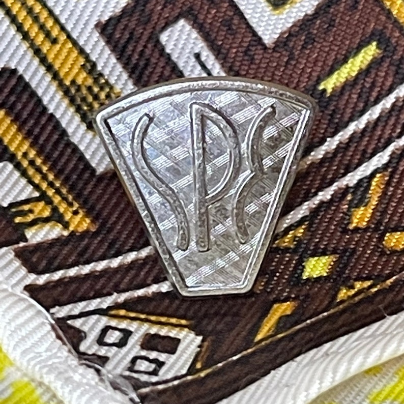 Vintage SPE Pin/badge, Textured Background in Silver Tone, Possible ...