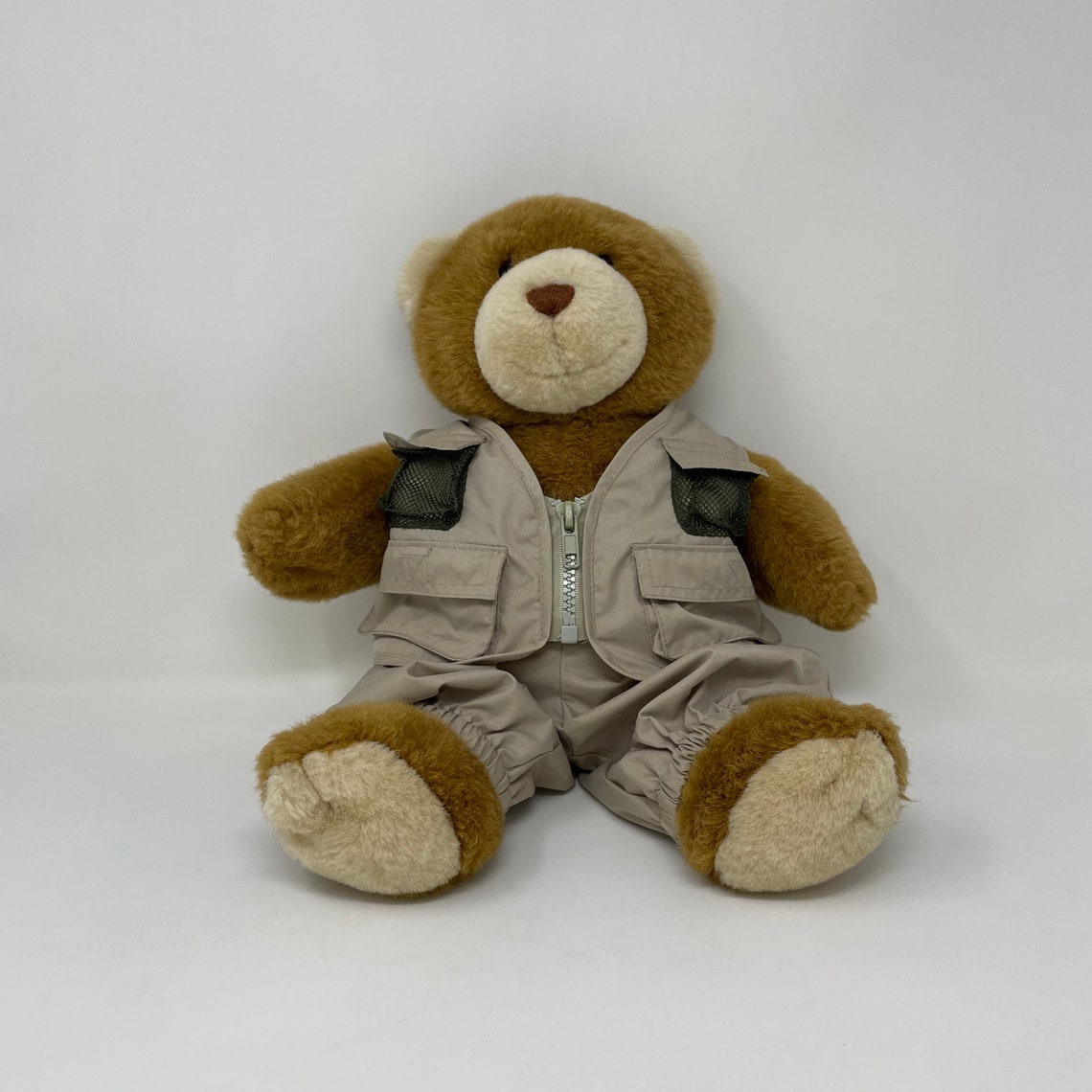 Vintage Y2K Build A Bear Fishing Themed Teddy Bear Hand Stuffed in the ...