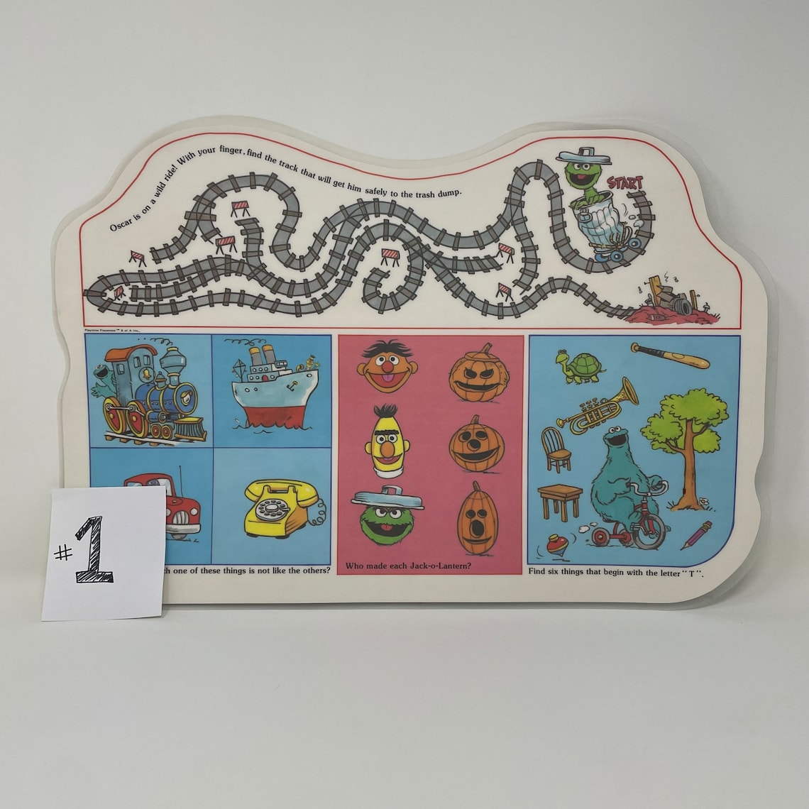 Cookie Monster and Oscar the Grouch Sesame Street Placemat - Etsy