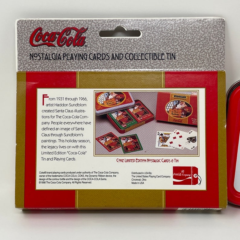 Vintage 90s Limited Edition Coca-cola Nostalgia, 2 Sets of Playing ...