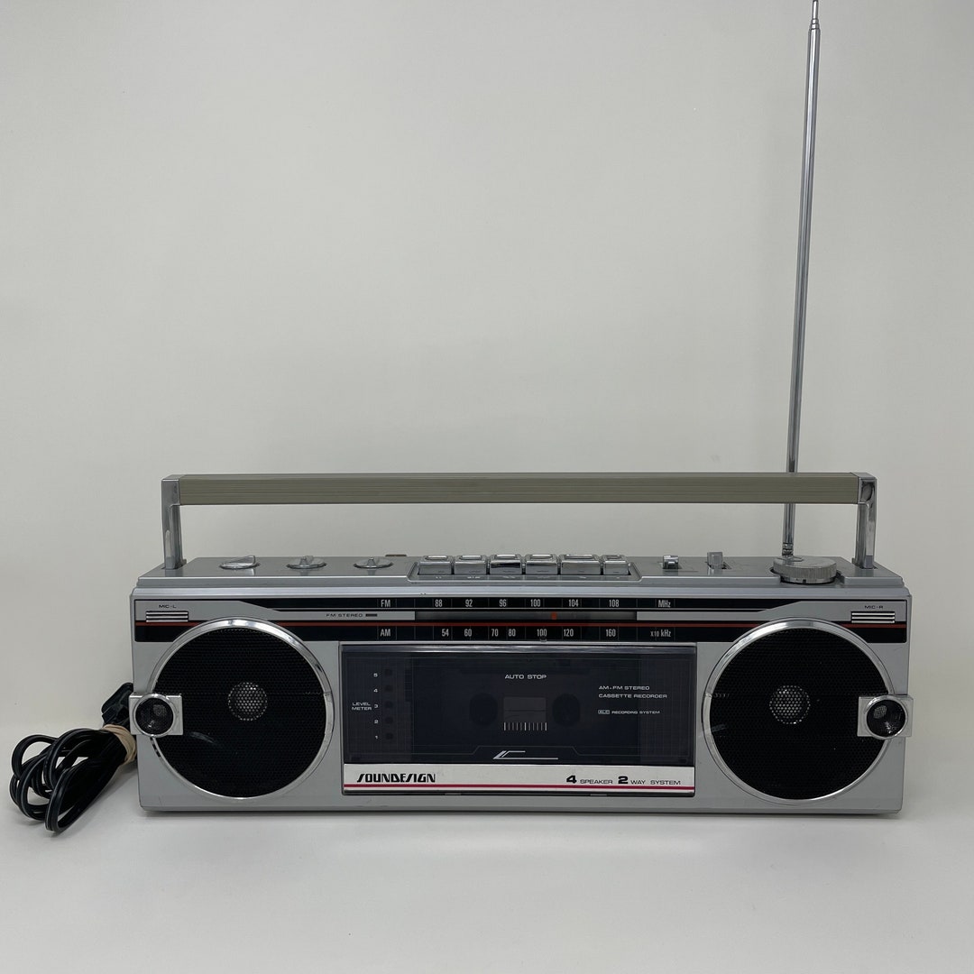 Vintage Soundesign Boombox FM/AM Stereo Radio/cassette Recorder Player ...
