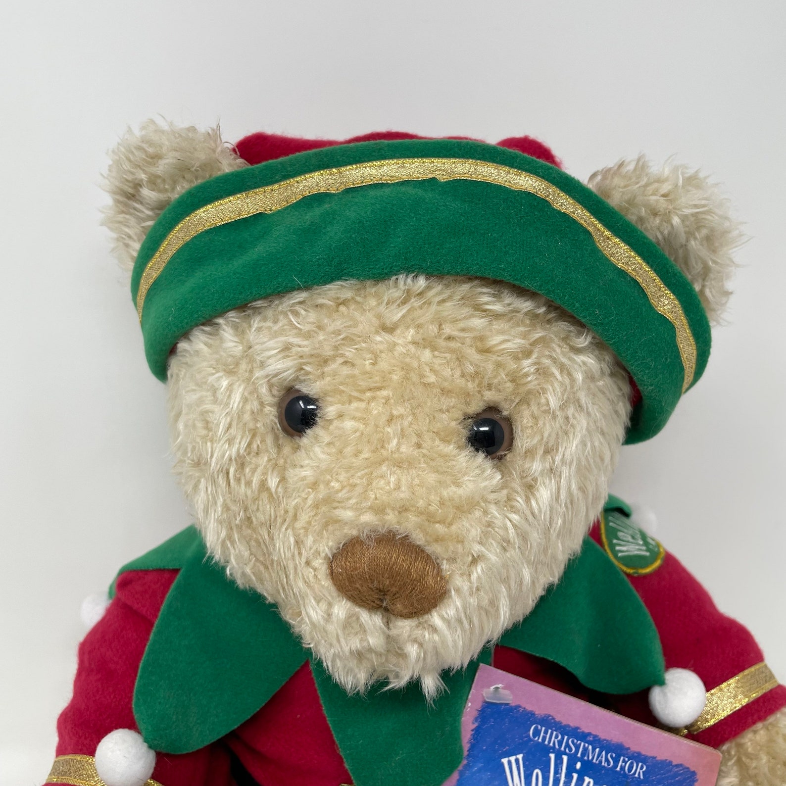 Vintage 90s Wellington Bear Plush Holiday Costume Toy Stuffed Animal ...