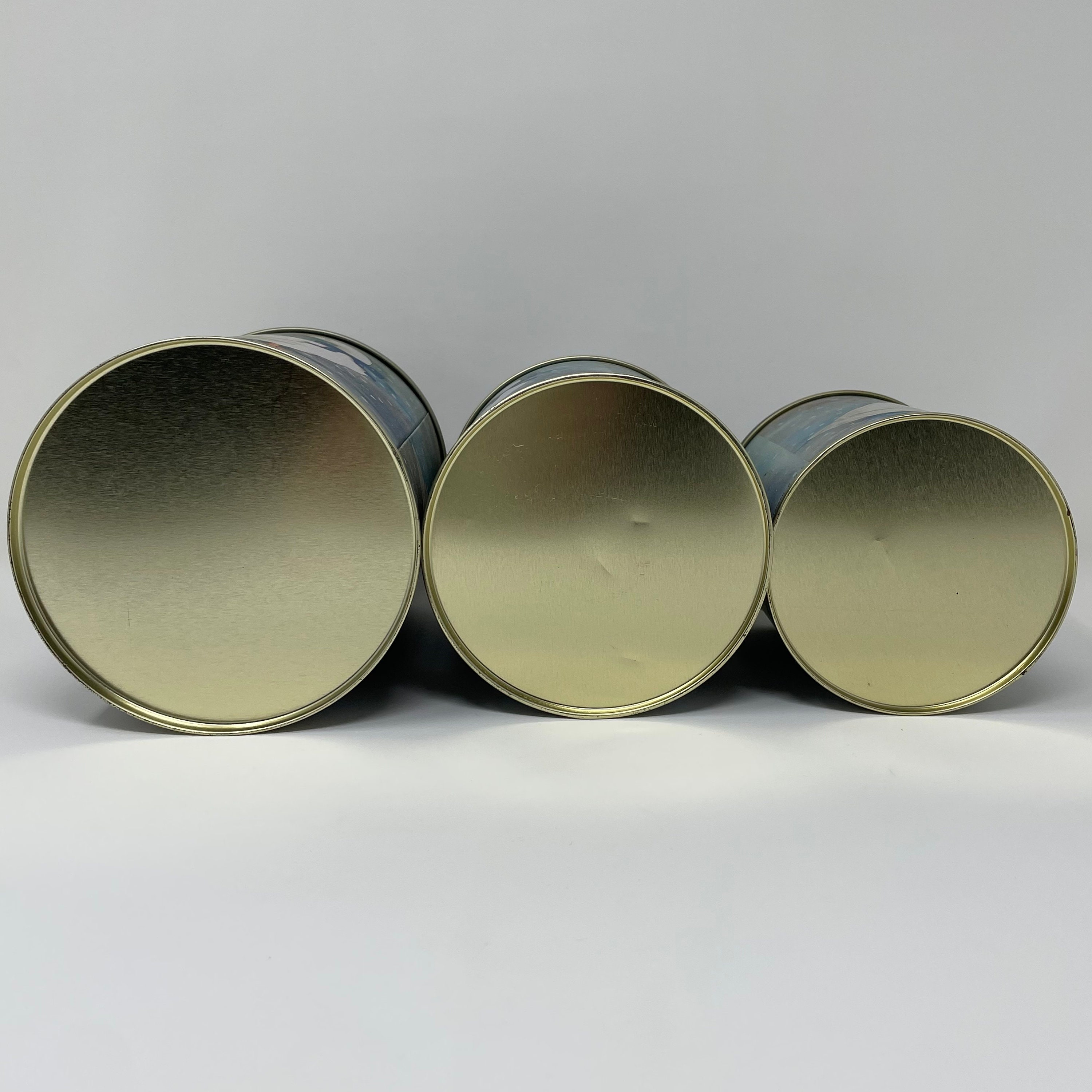 Vintage Winter Geese Nesting Tin Set of 3 Round Canisters - Etsy