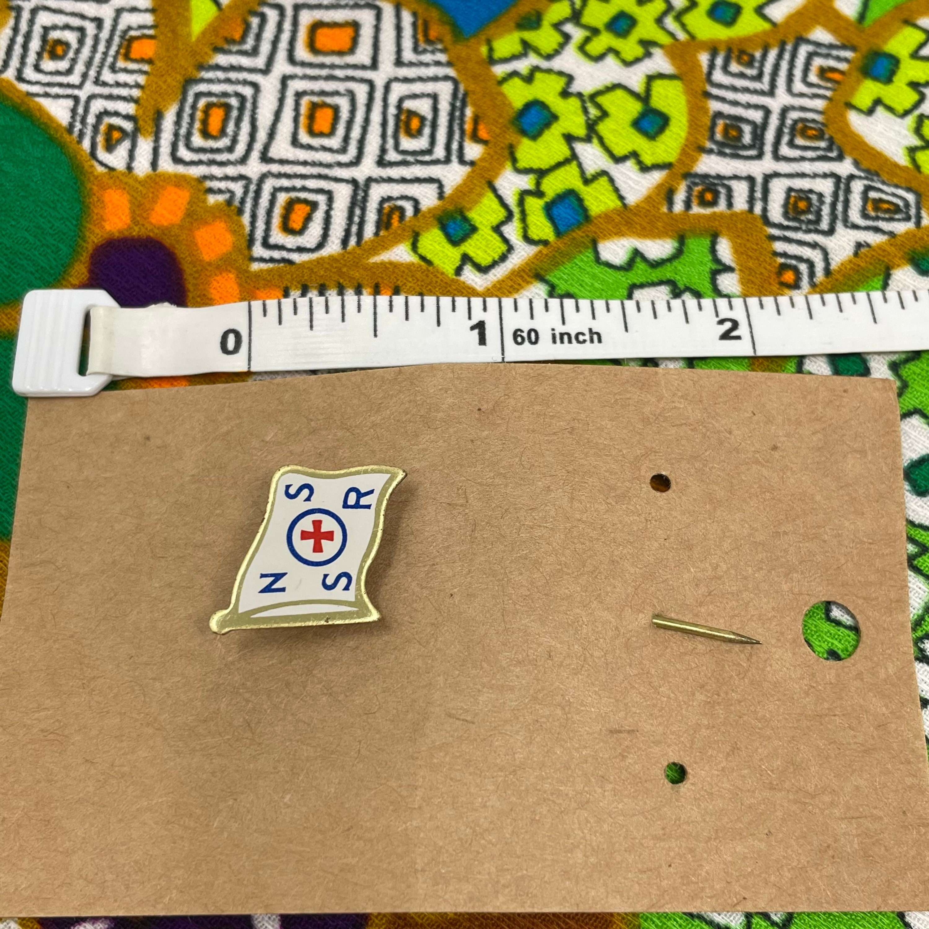 Vintage White Flag NSSR Red Cross Gold Tone Metal Stick Pin - Etsy