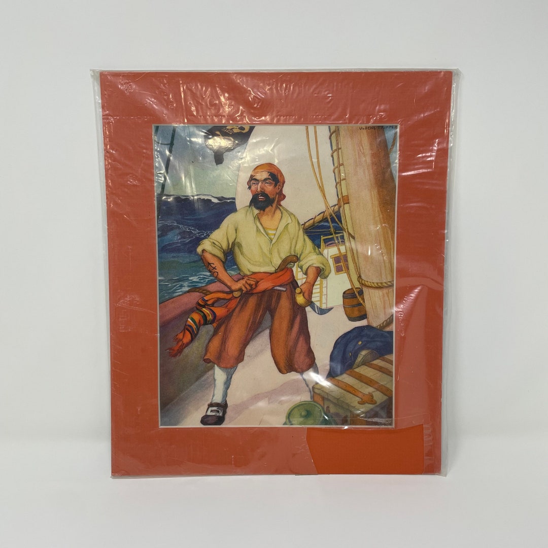 Vintage Pirate Illustration: "a Bold Bad Pirate Man" Wall Decor - Etsy