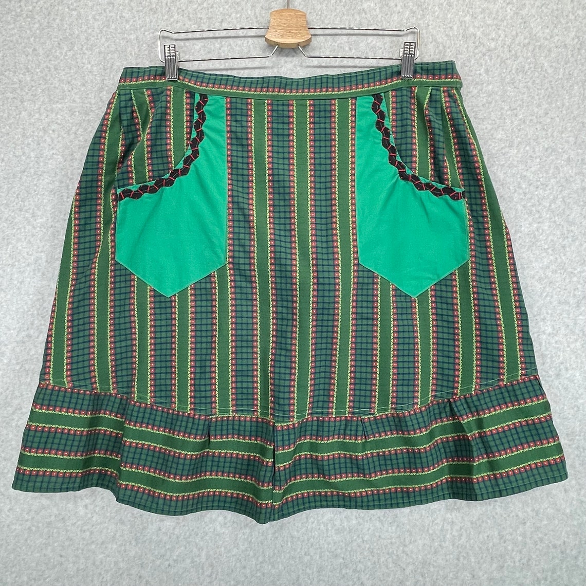 Vintage Handmade Half Apron: Olive Green Trad Wife Style - Etsy