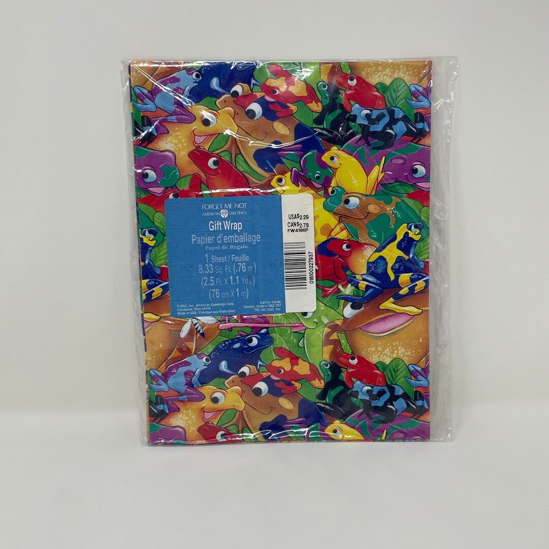 Vintage Gift Wrap Exotic Frogs Design Colorful 2.5 Ft X 1.1 Yds - Etsy