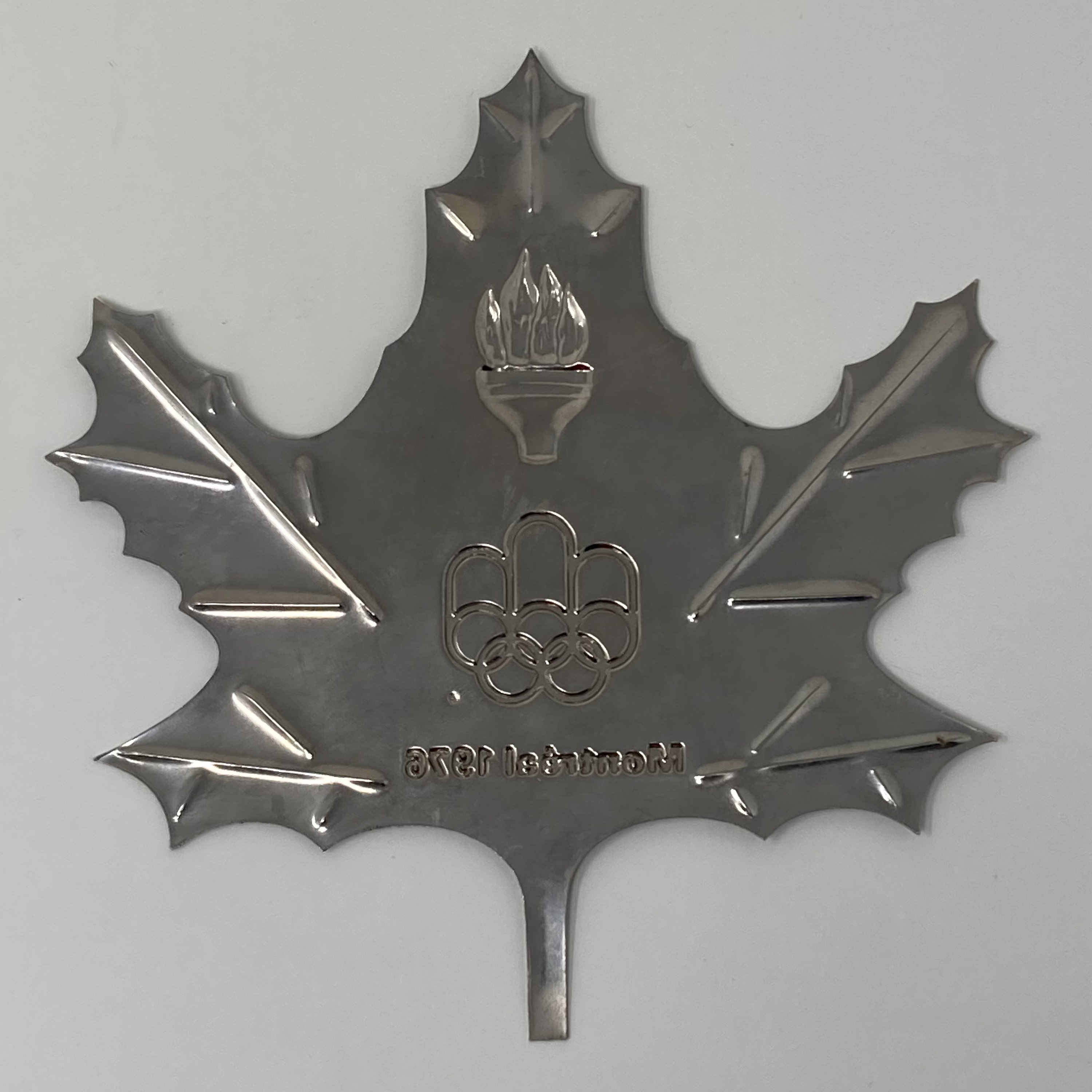 Vintage Olympics Metal Stamp Cut Maple Leaf Montreal Canada 1976 Set of ...