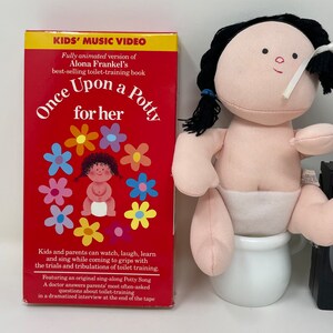 Vintage Once Upon a Potty Time Bundle Set Book VHS Plush Doll - Etsy