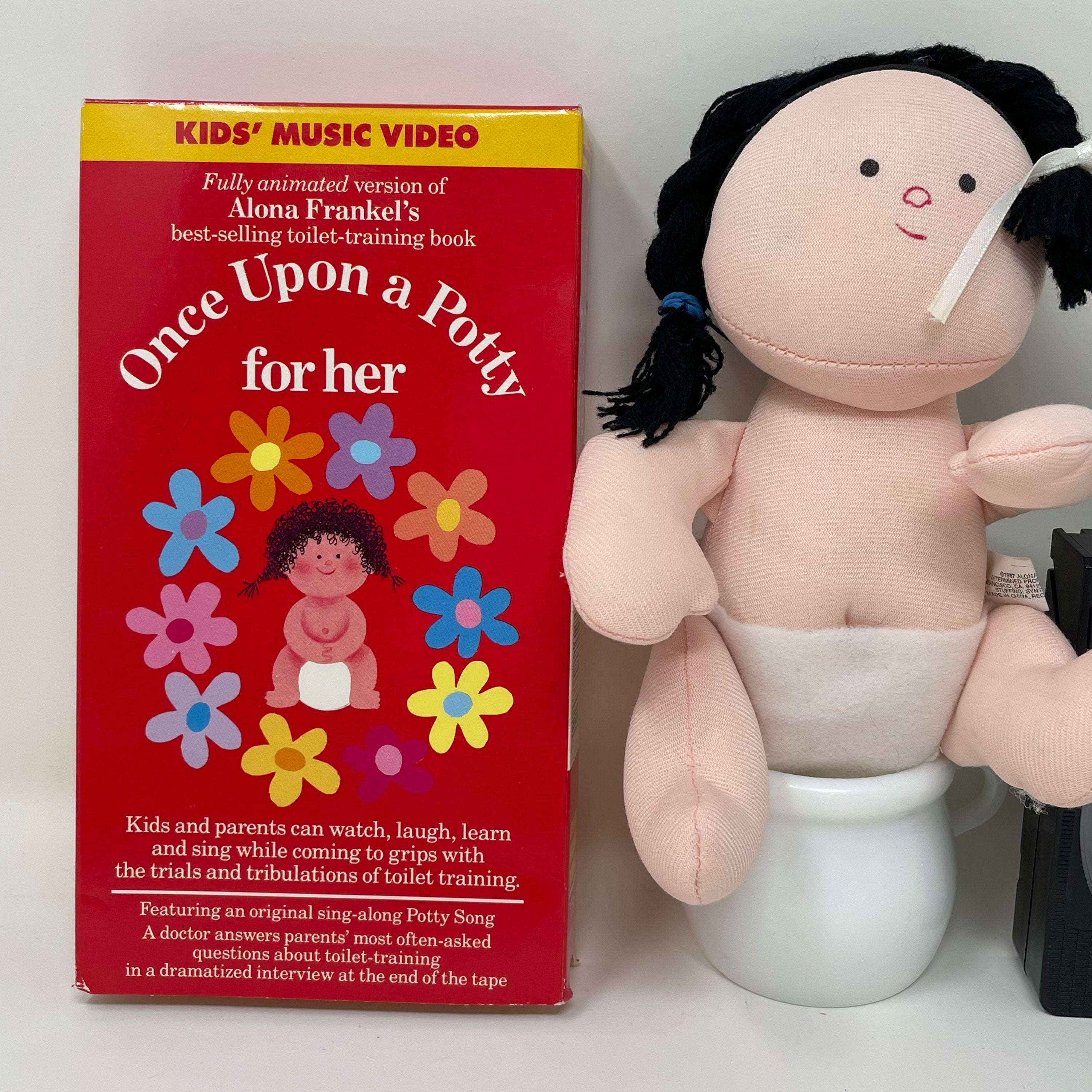 Vintage Once Upon a Potty Time Bundle Set Book VHS Plush Doll - Etsy
