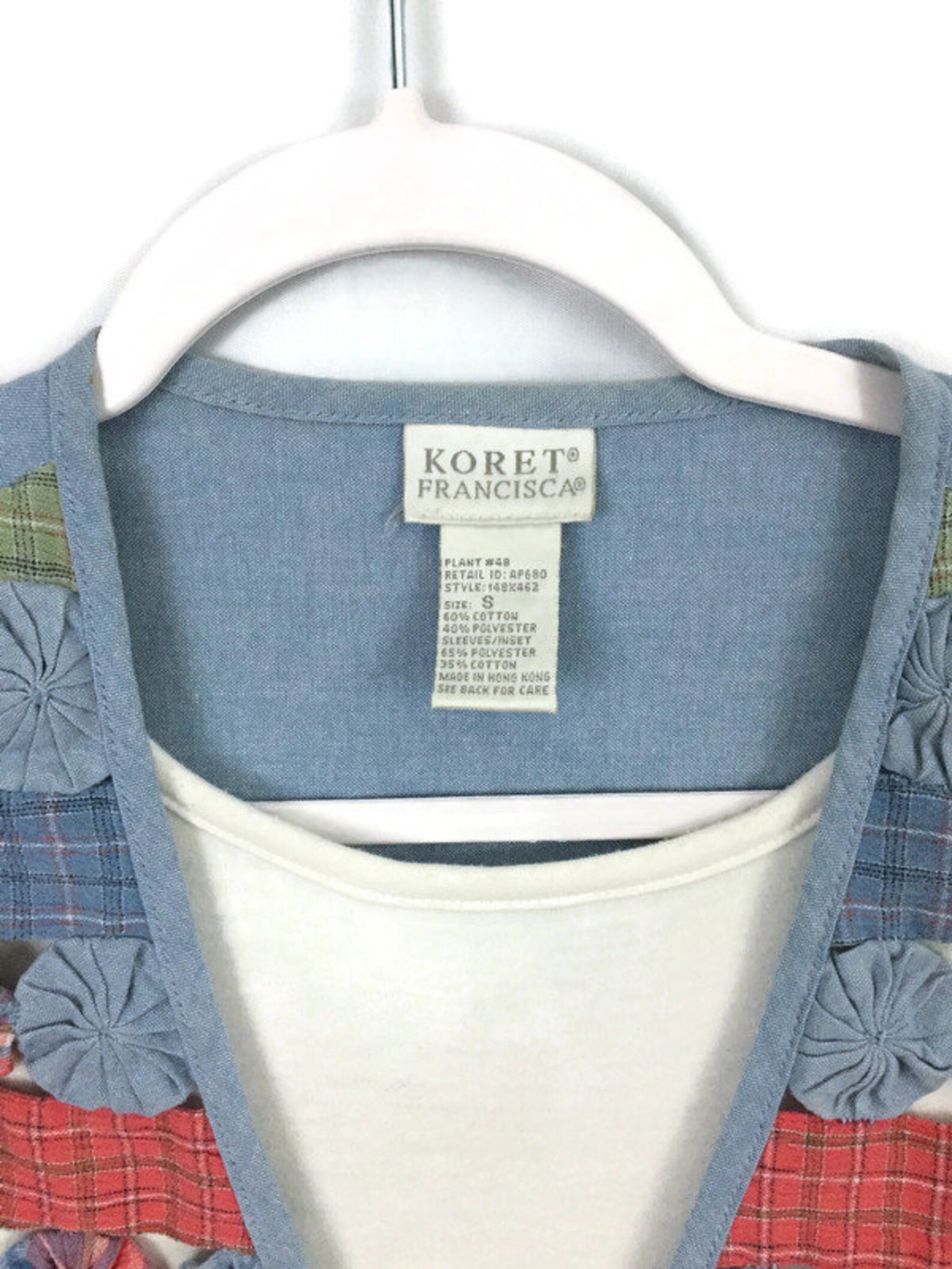 Vintage Patchwork Pinwheel Vest Koret Francisca Shirt, - Etsy