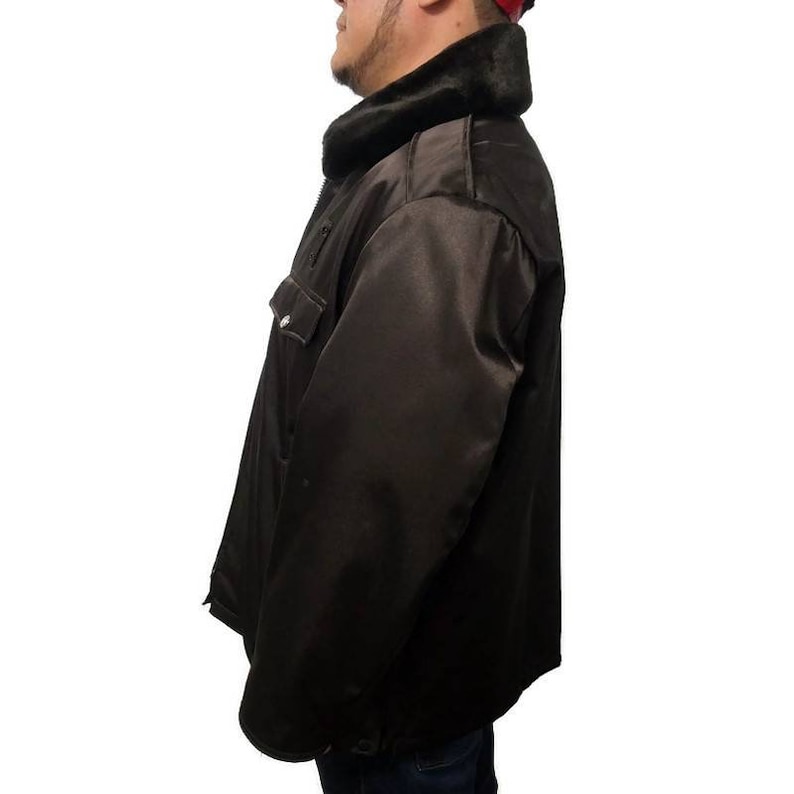 Vintage Shiny Brown Jacket Flying Cross by Fechheimer Union - Etsy