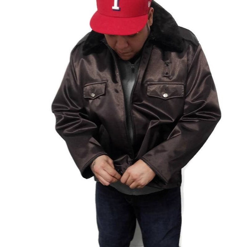 Vintage Shiny Brown Jacket Flying Cross by Fechheimer Union Made in the ...