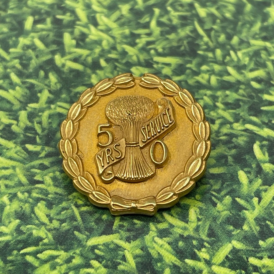Vintage 50 Years of Service 10kd Circle Pin/badge, 1 of 10 - Etsy