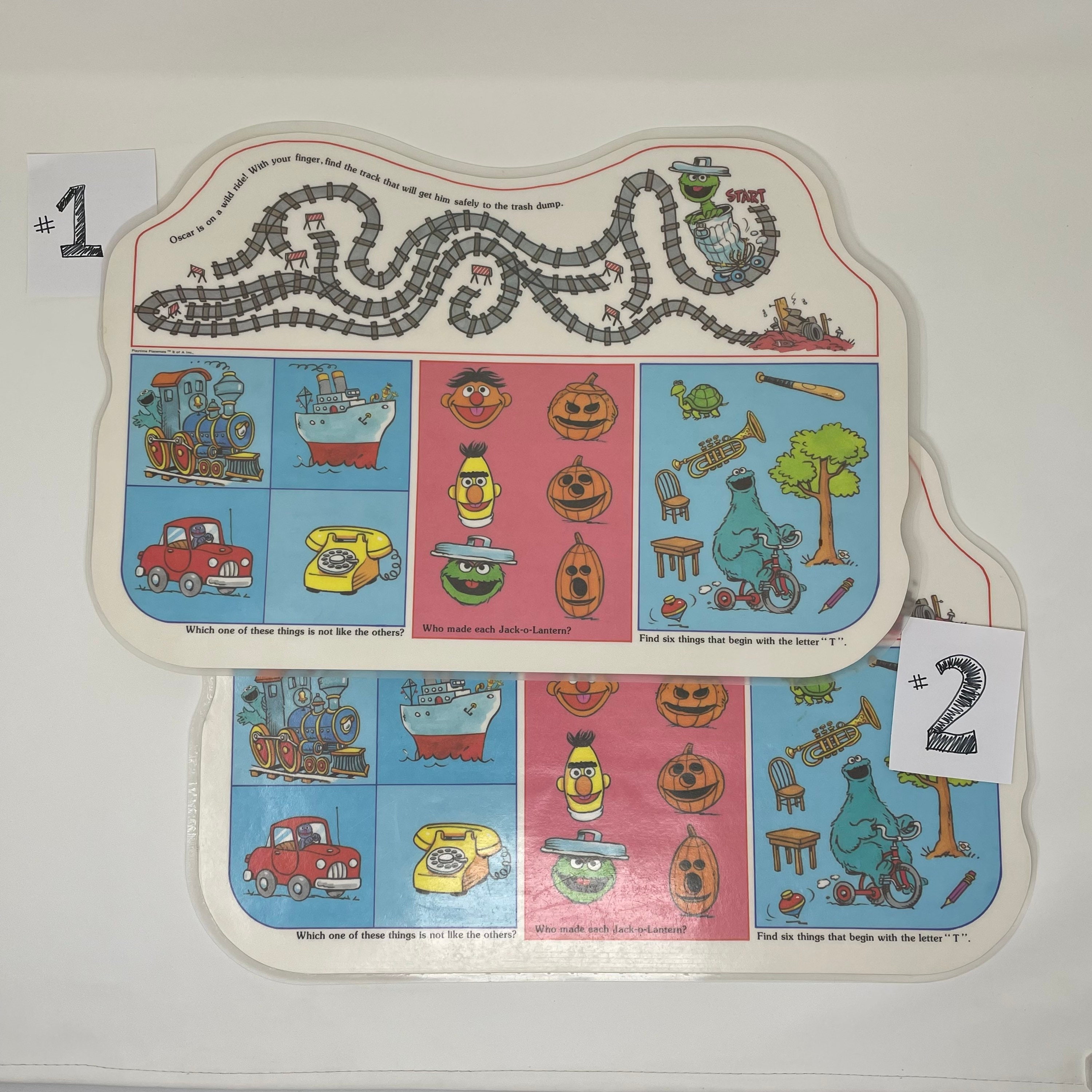 Cookie Monster and Oscar the Grouch Sesame Street Placemat - Etsy