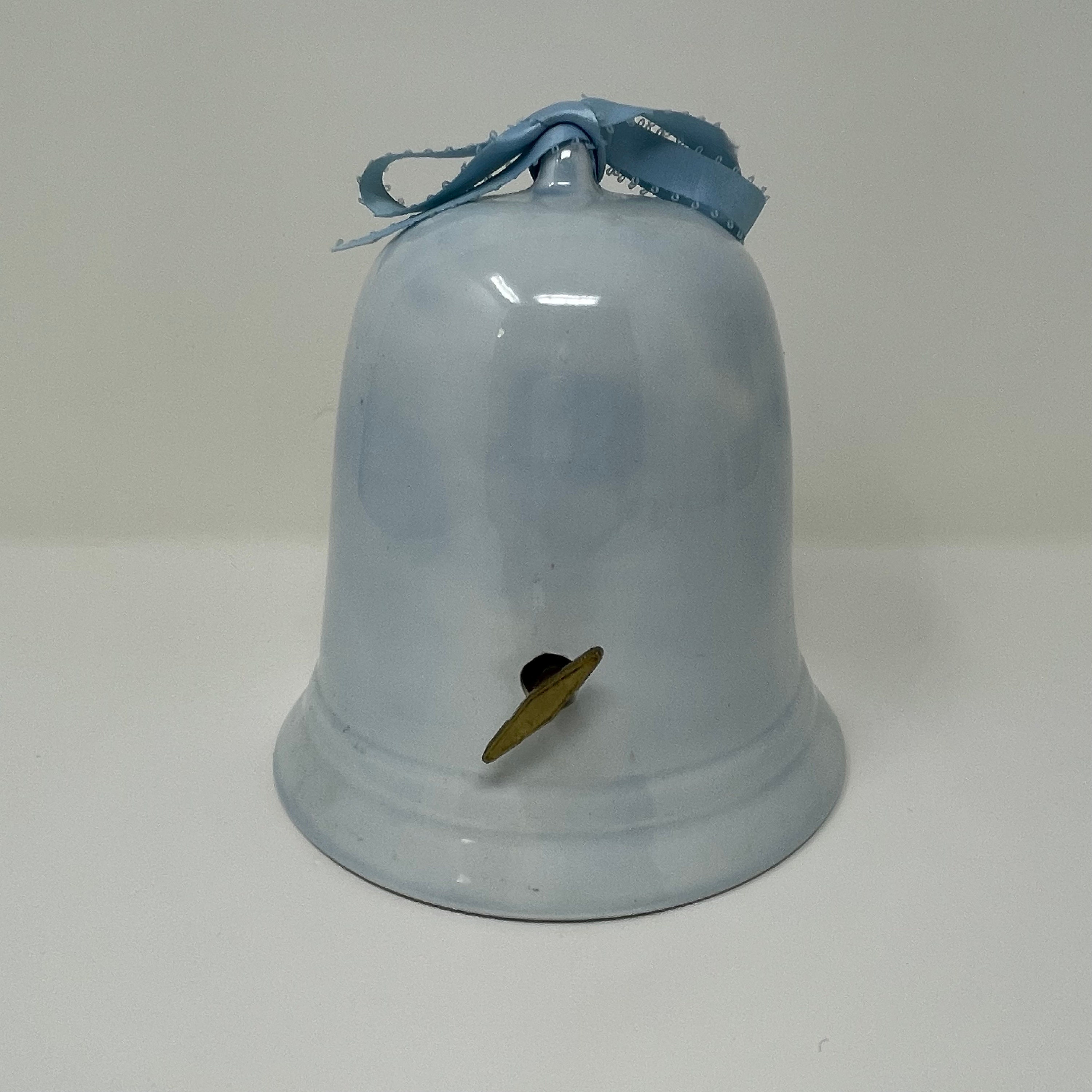 Vintage Porcelain Ceramic Musical Bell Baby Lamb Baby Blue Nursery ...