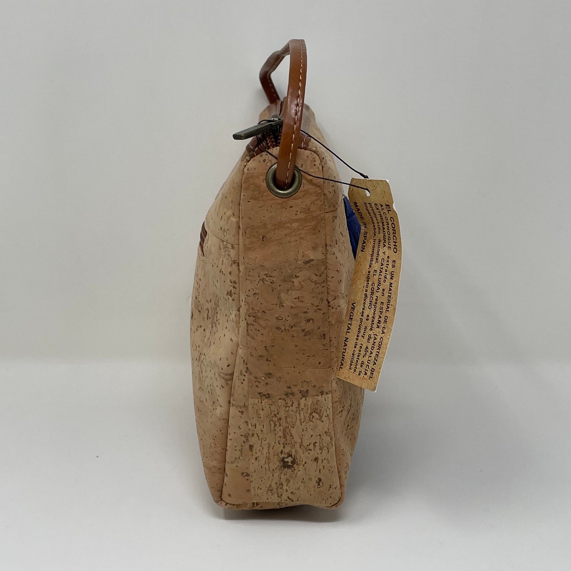 Vintage Y2K Ferchi Cork Shoulder Bag Eco Friendly Vegan Checkers Board ...