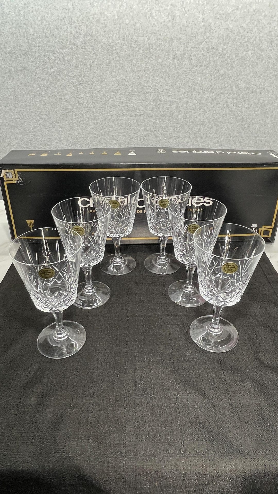 Vintage Cristal D'arques Chantilly Wine Sherry Goblets - Set of 6 ...