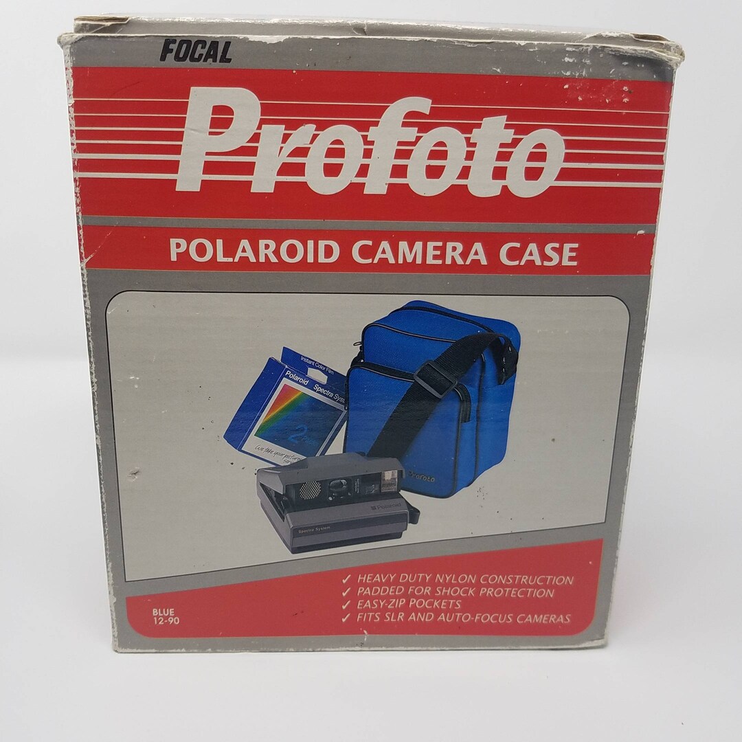 Vintage Profoto Polaroid Camera Blue Case Heavy Duty Nylon Construction ...