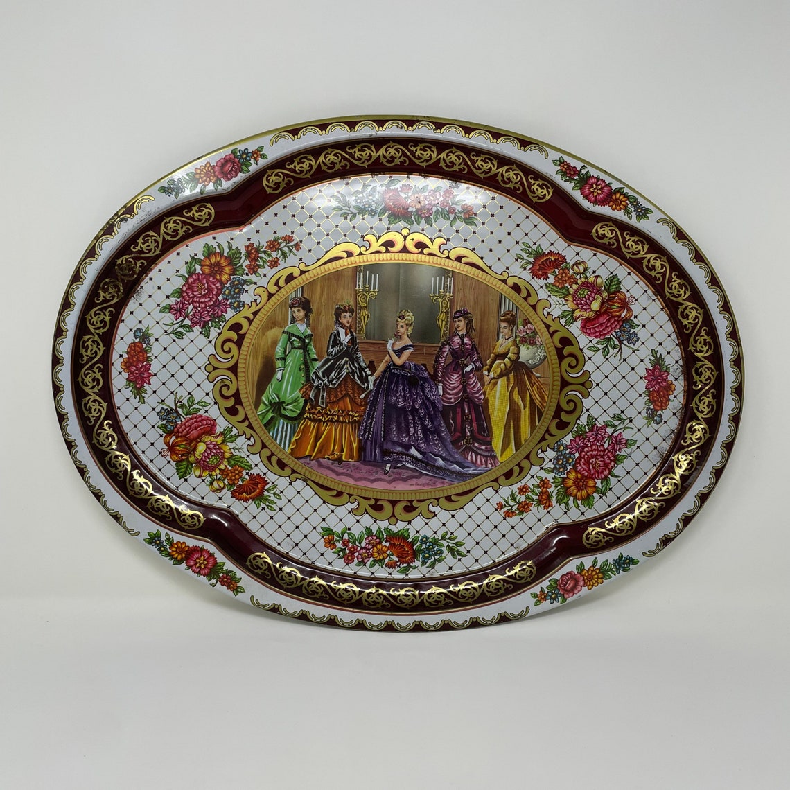 Vintage Serving Tray Daher Decorated Victorian Formal Ware - Etsy