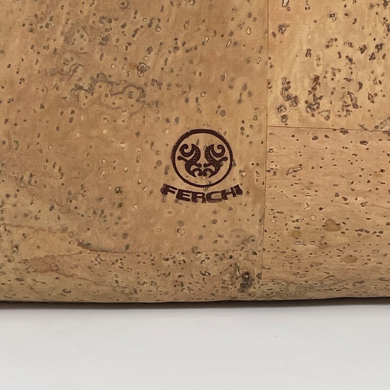 Vintage Y2K Ferchi Cork Shoulder Bag Eco Friendly Vegan Checkers Board ...