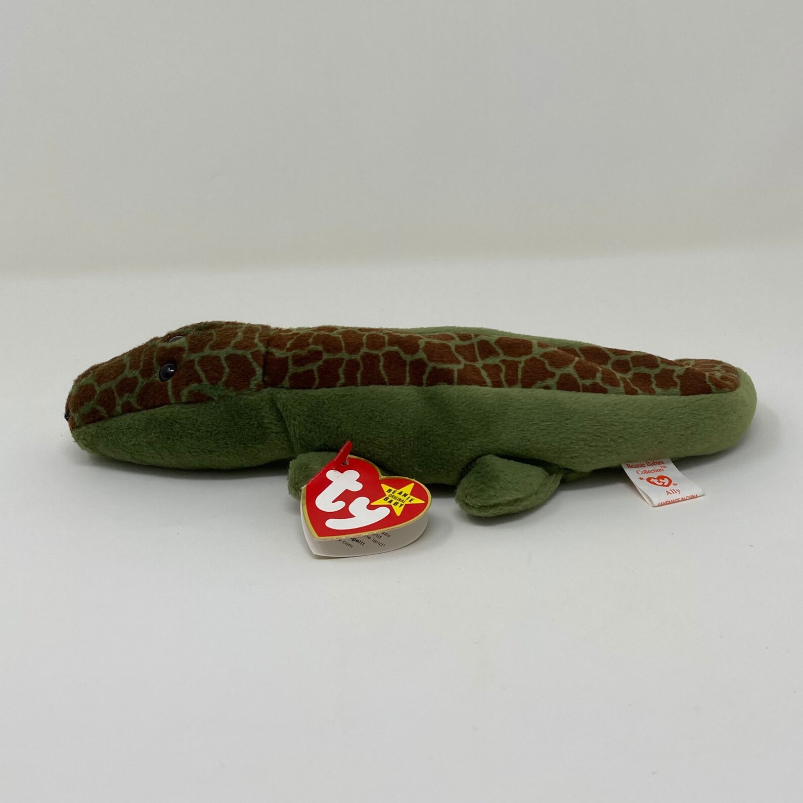 Vintage RARE Retired TY Beanie Original Ally the Alligator Beanie Baby ...