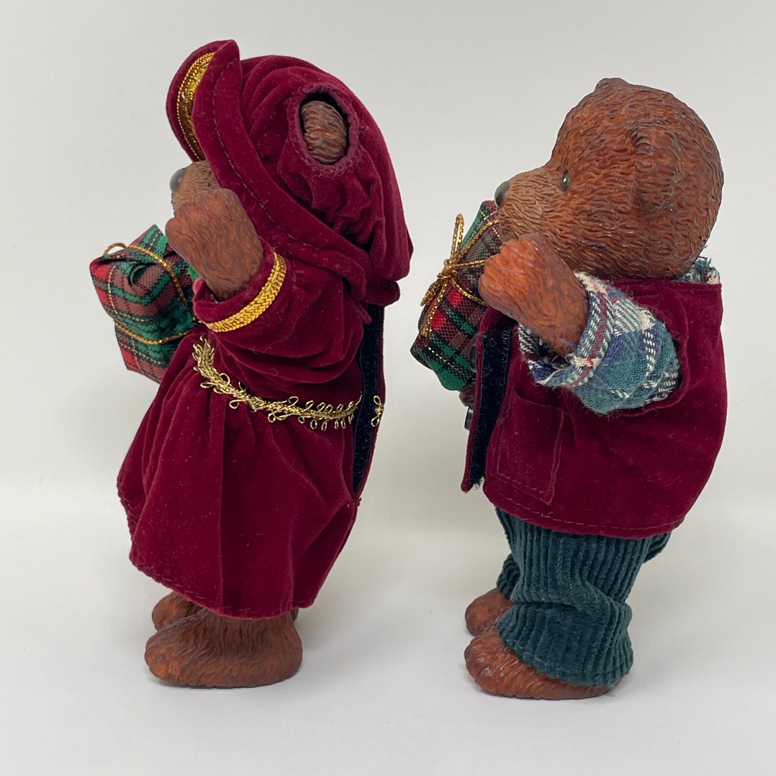 Vintage Russ Teddy Town Bear Collection Set of Two Bear Figures ...